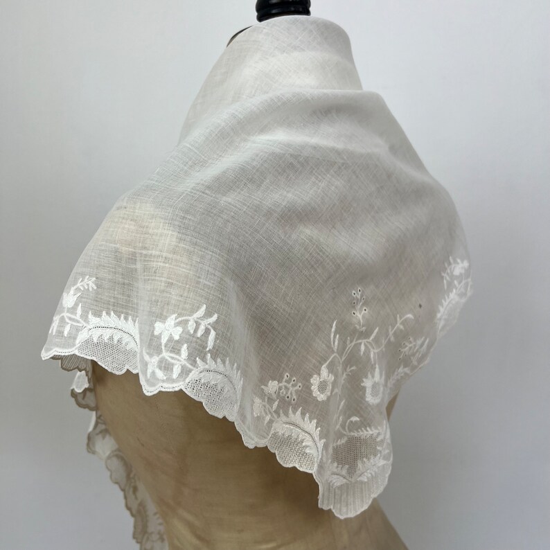 Antique 18th Century Shawl / Fichu Dresden Work Embroidery - Etsy
