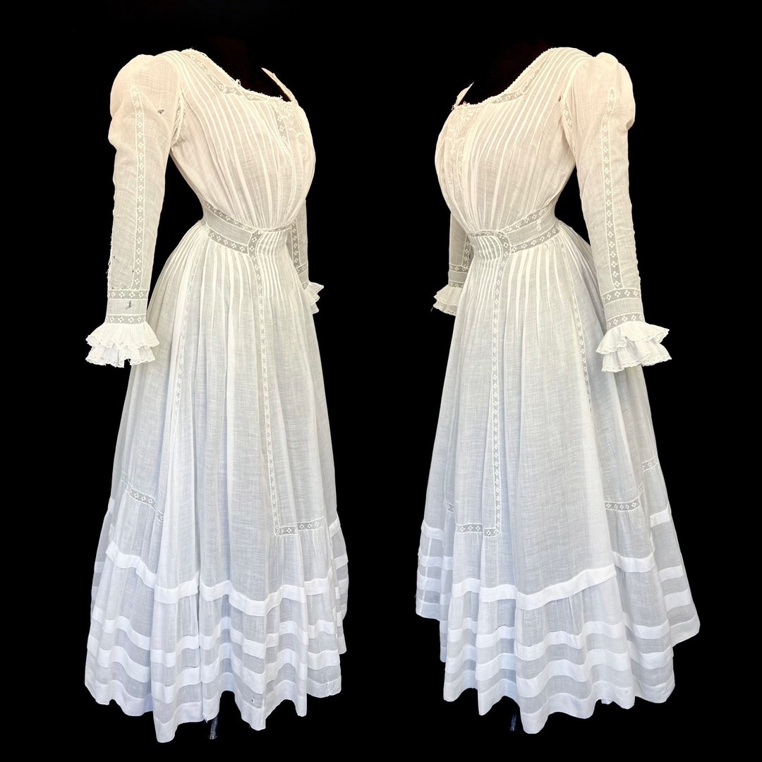 Antique Edwardian Lingerie Dress 1900s - Etsy