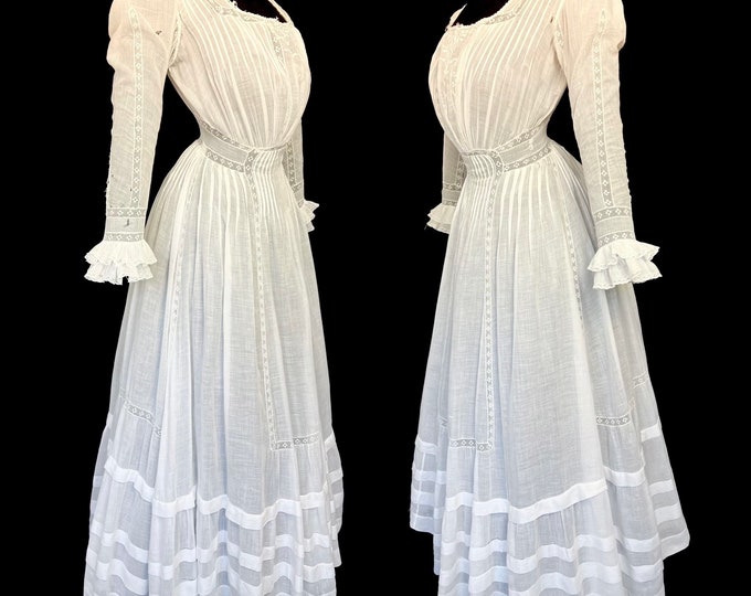 Antique Edwardian Lingerie Dress 1900s - Etsy