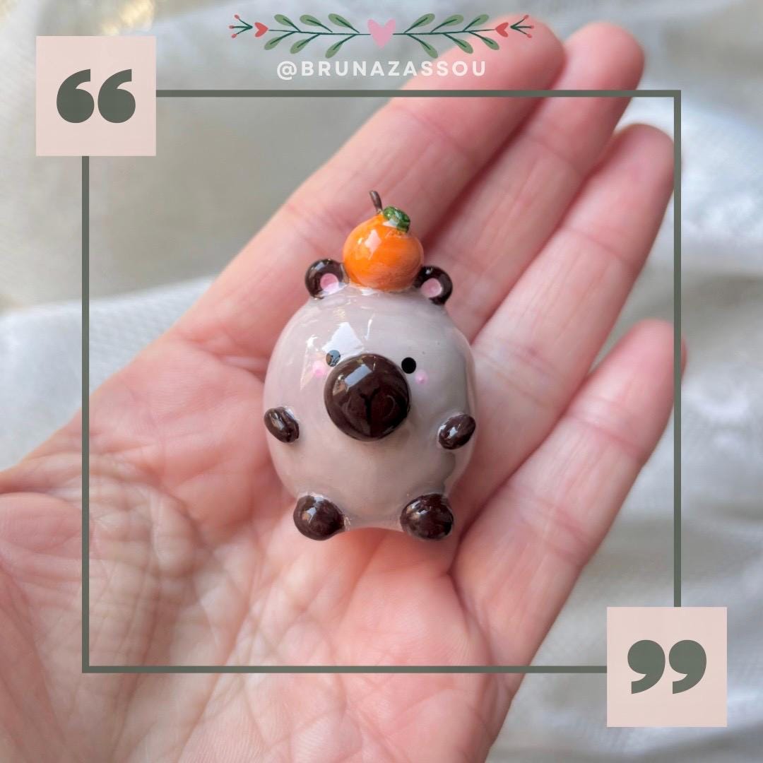 Capybara Clay Figurine ~ - Etsy