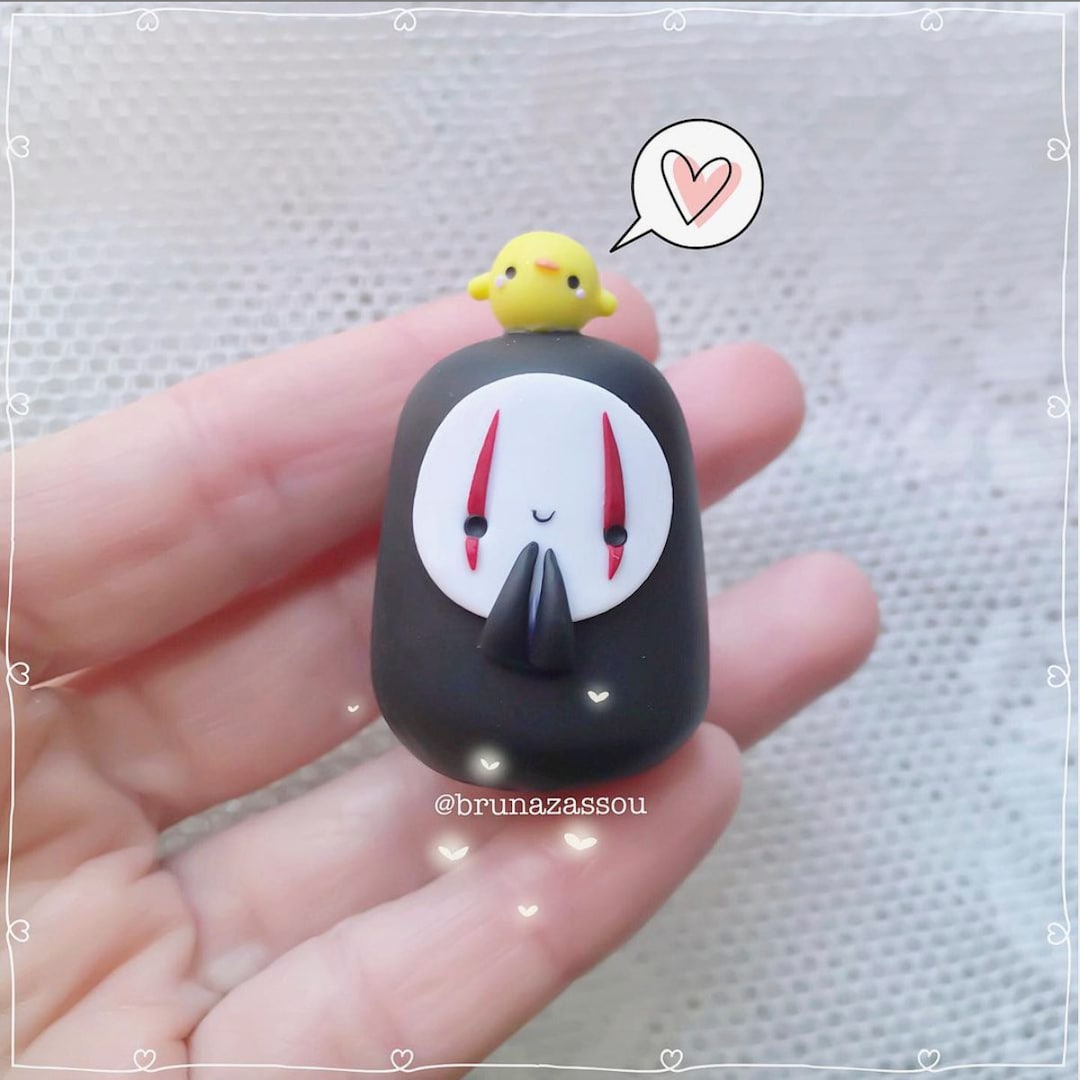 Figurine Figurine Cute Kawaii Fimo Polymer Clay Figure Handmade Chick ...