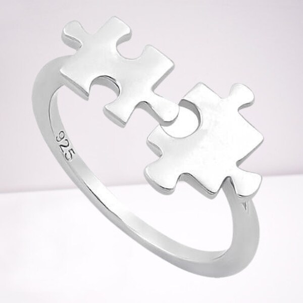 Silver Puzzle Ring - Etsy