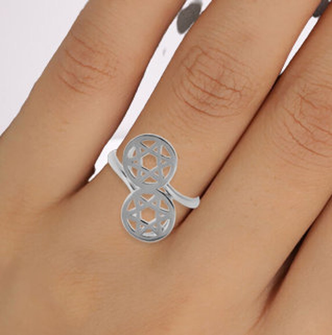 Pentagram Ring, Pentacle Ring, Elemental Ring, Wiccan Ring, Symbol Ring ...