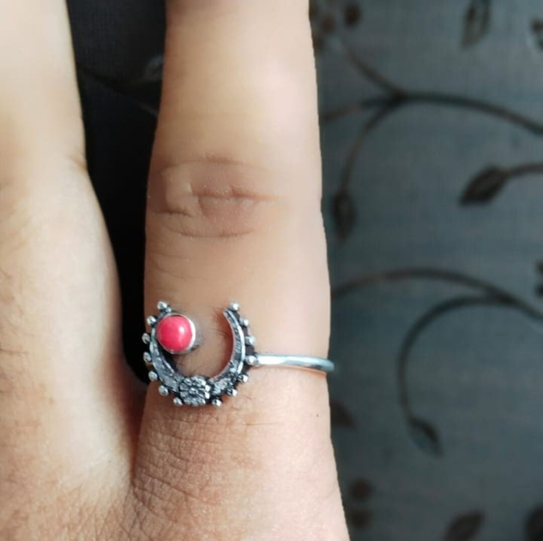 Pink Botswana Agate Ring, Pink Agate Ring, Sterling Silver Ring, Rings ...