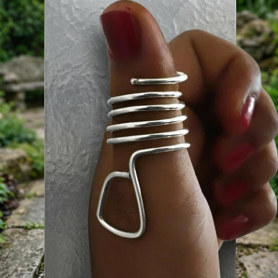 Thumb Arthritis Splint Ring, German Silver EDS Support, Trigger Thumb ...