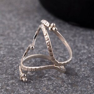 Handmade Splint Ring Silver, German Silver Heart Splint Ring, Finger ...
