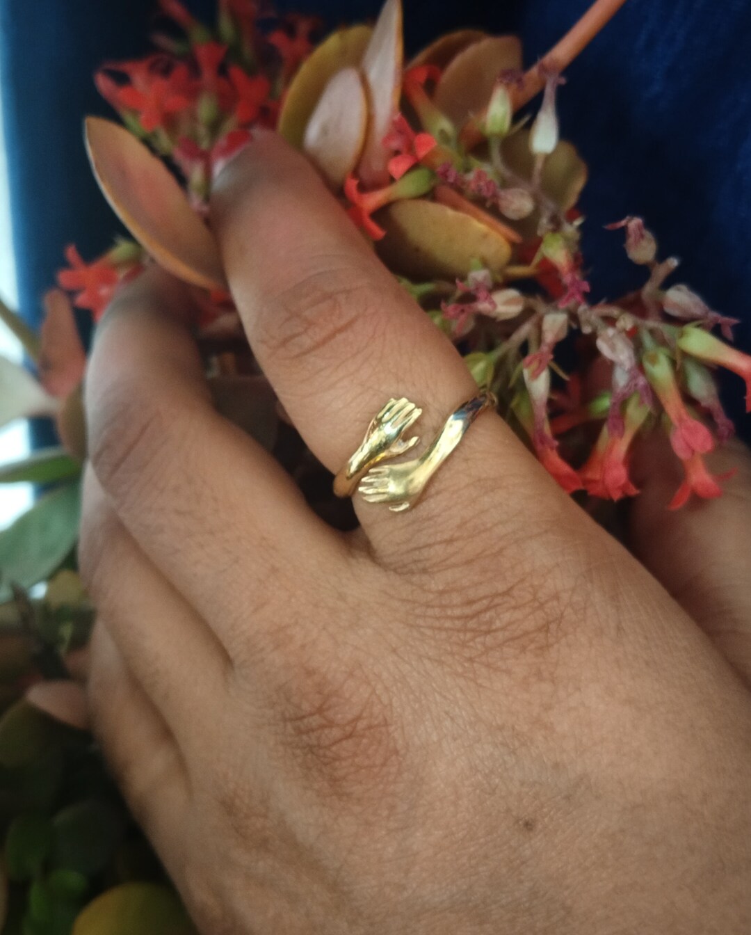 925 Sterling Silver Ring, Love Hug Ring, Couple Lover Ring, Cute Gift ...