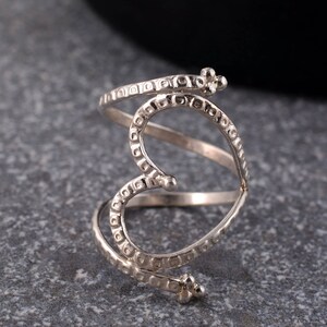 Handmade Splint Ring Silver, German Silver Heart Splint Ring, Finger ...