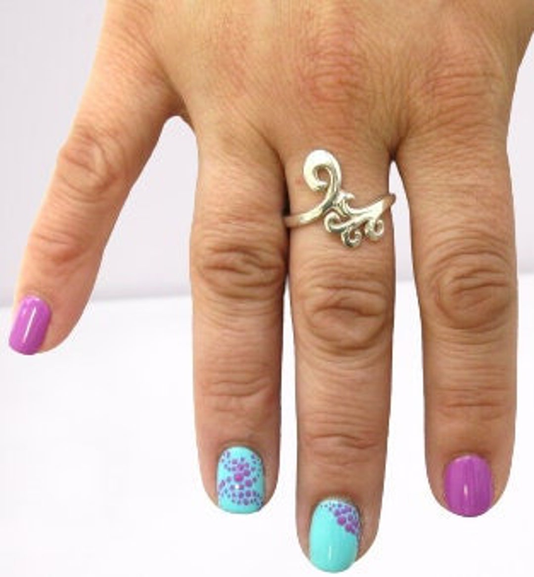 Sterling Silver Swirly Ring, Silver Rings, Boho Ring, Statement Ring ...