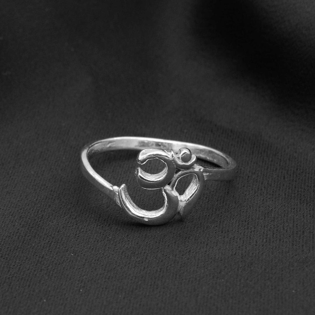 Om Silver Ring, Sterling Silver Om Ring, Om Ring Women, Ohm Ring, Ohm ...