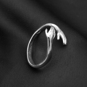 Handmade Hug Ring, Hugging Silver 925k Ring, Unique Expression of Love Ring, Adjustable Hug Ring ...