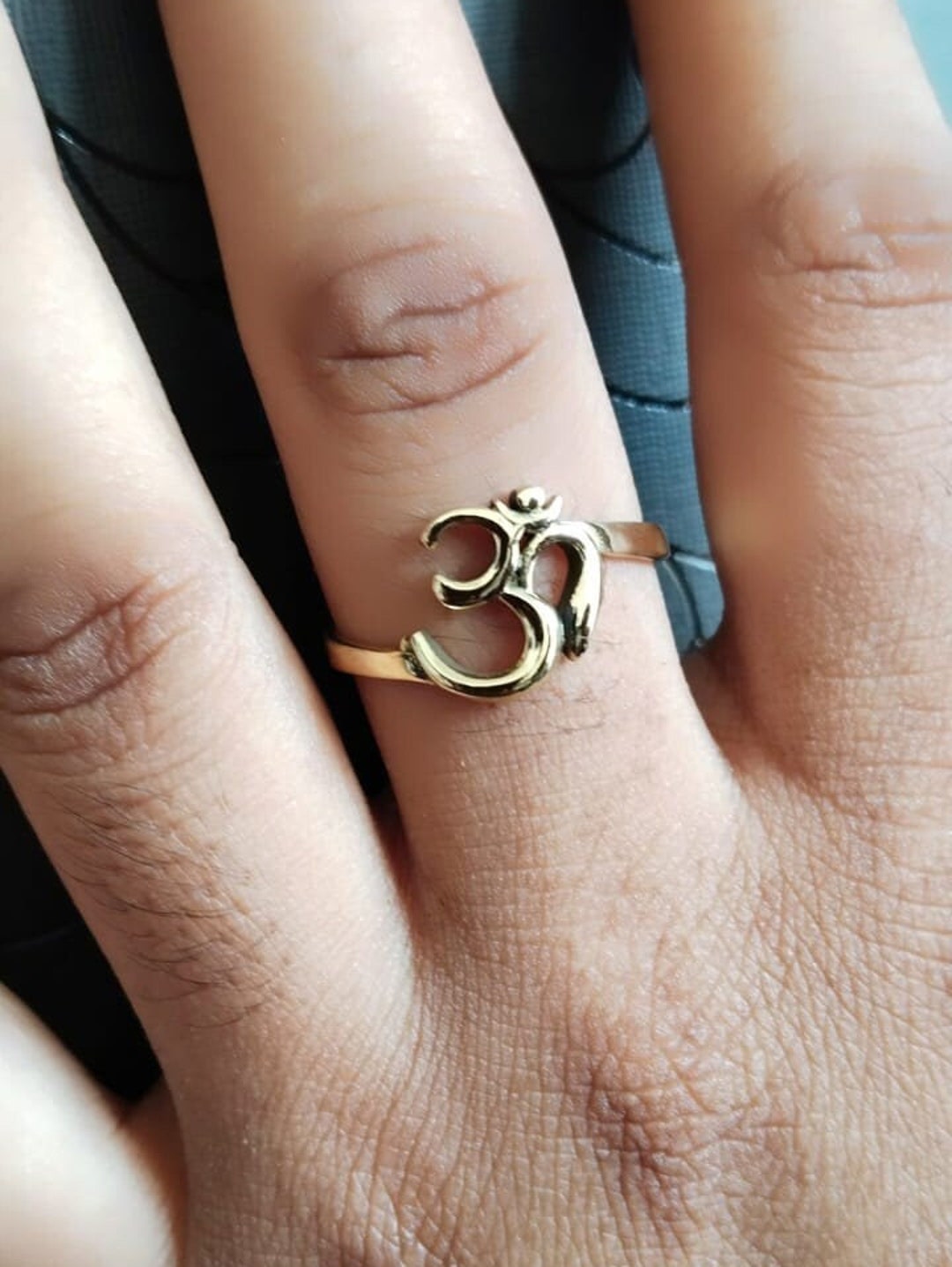 Om Ring, Handmade Yoga Ring, Ohm Jewelry, Yogini Ring, Spiritual Symbol ...
