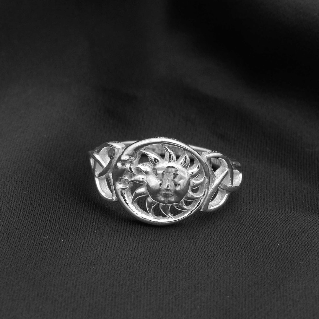Sterling Silver Sun Ring, Handmade Women Sun Ring, Minimalist Simple ...
