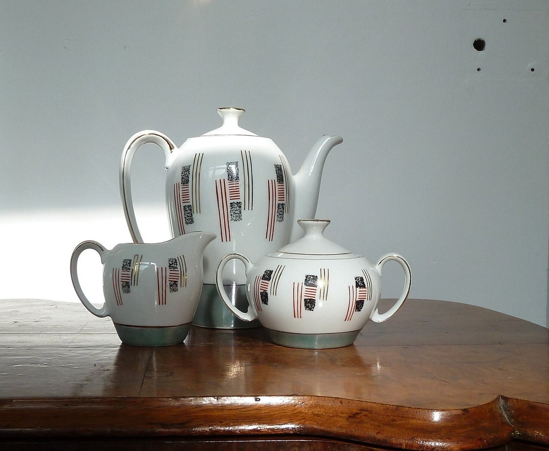 Japanese Lustre Coffee Pot Jug and Lidded Sugar Pot Great - Etsy