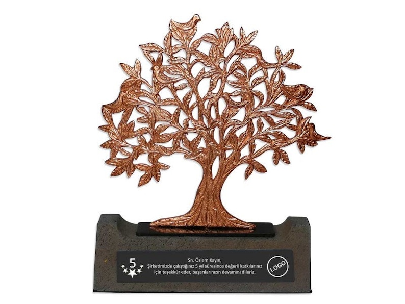 Custom Gold, Silver & Bronze Tree of Life Retirement Award, Customized ...