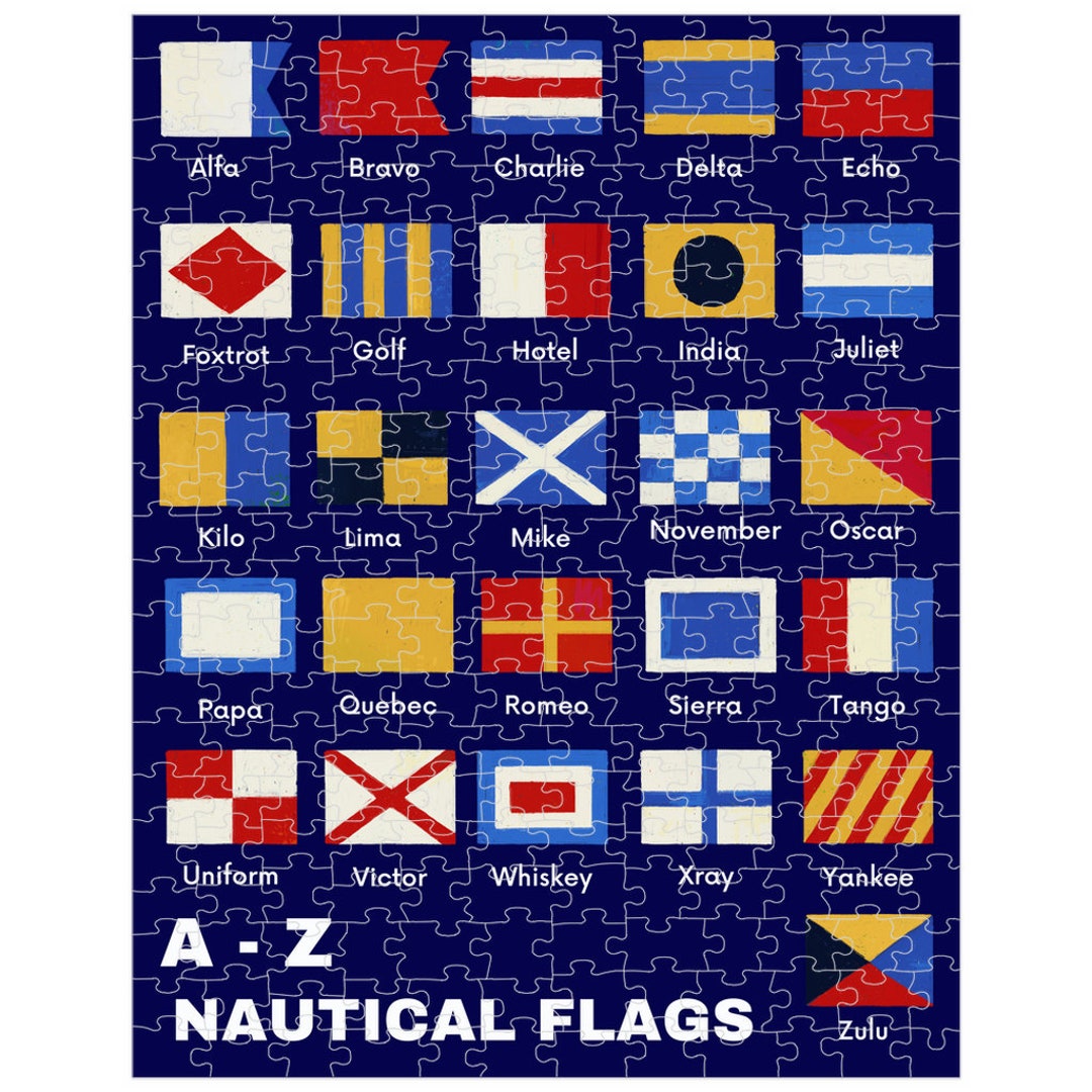 Nautical Flags A-Z Jigsaw With Phonetic Alphabet Sailing Gift for Kids ...