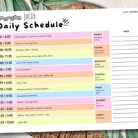 Editable Homeschool Weekly Schedule, Printable Weekly Plan, Custom ...