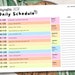 Editable Horizontal Daily Schedule Template, Daily Routine, Kids ...