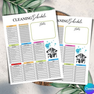 Custom Cleaning Schedule, Cleaning Checklist, Chore List, Weekly ...
