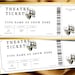 Editable Theatre Ticket Template, Custom Theatre Ticket Gift, Printable ...