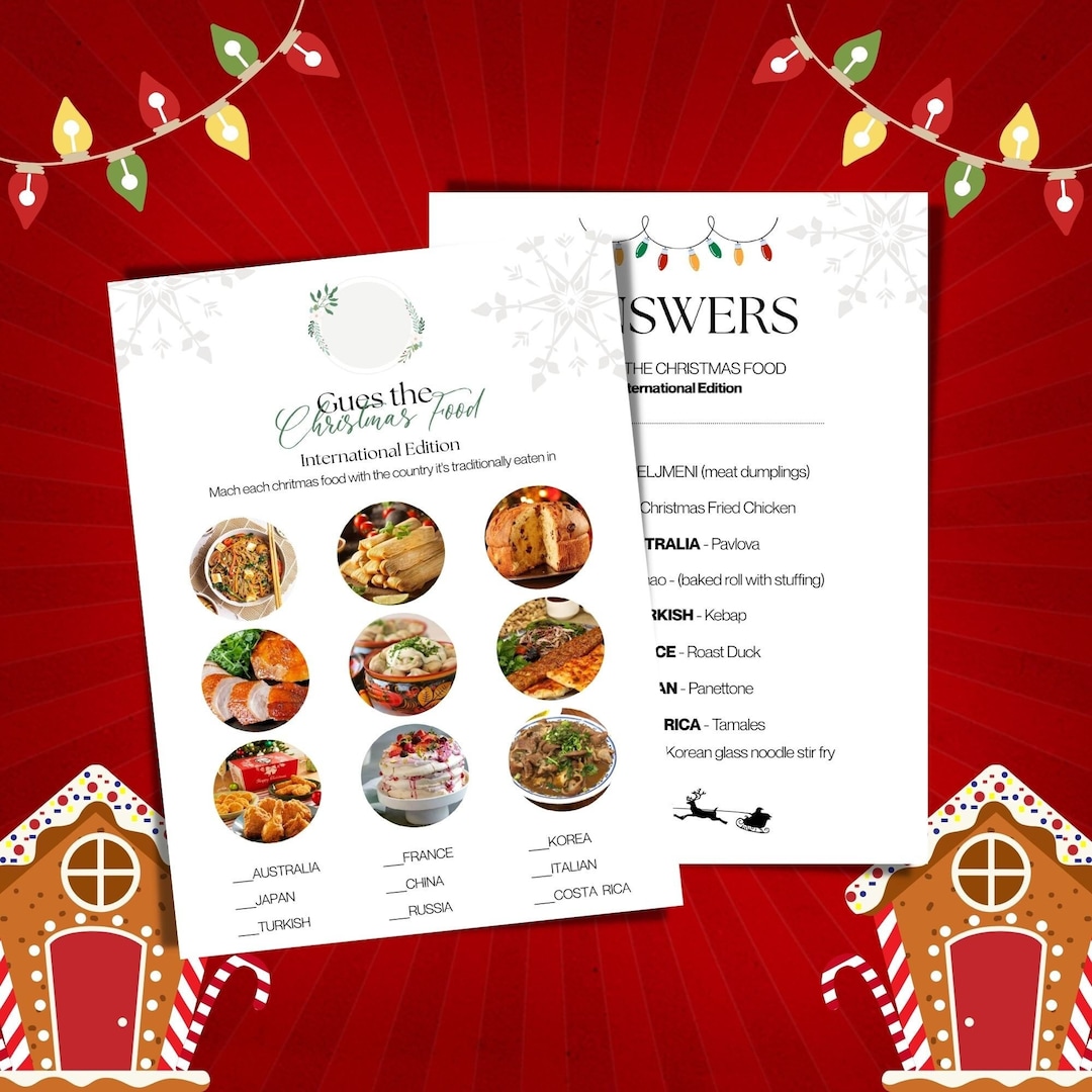 Editable Christmas Game Template, Guess the Christmas Food Game ...