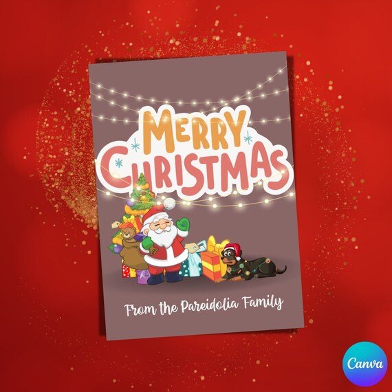 Santa Claus Gift Tags Custom Christmas Gift Tags Editable - Etsy