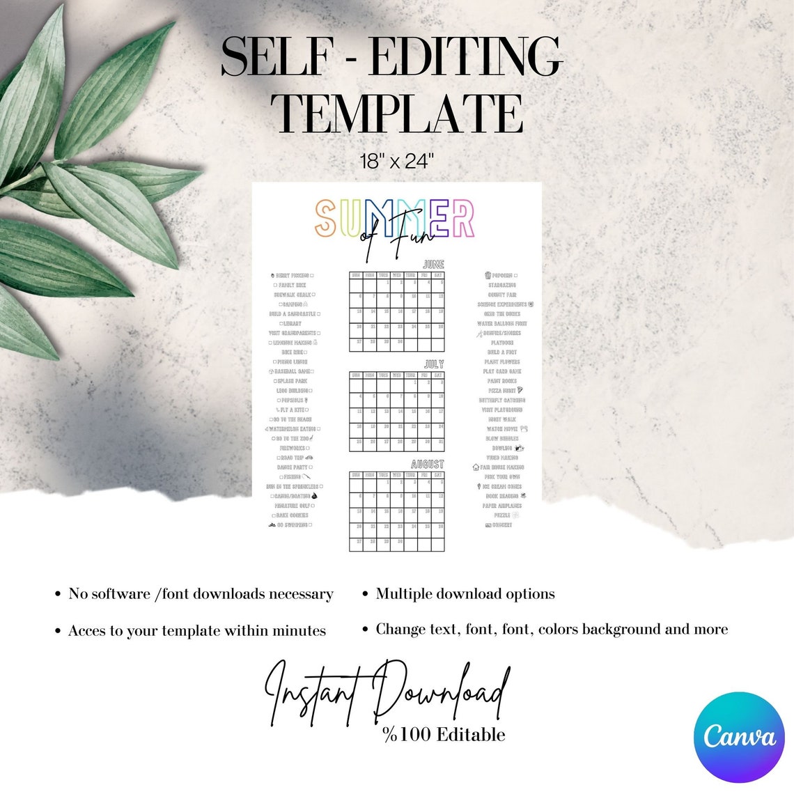 Printable Summer Countdown Poster, Summer Countdown, Editable Summer ...