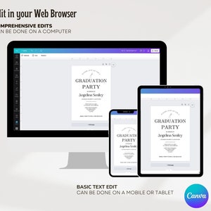 Editable Graduation Party Invitation, Printable Grad Party Invites ...