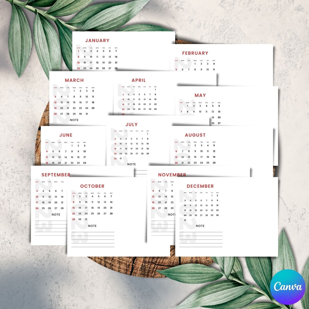 Editable 2023 Calendar Template, Printable 2023 Calendar With Holidays ...