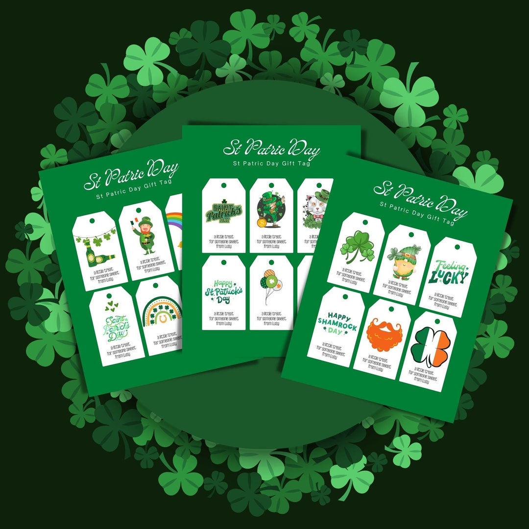 Editable St. Patrick's Day, Party Favor Tags, Printable Teachers St ...