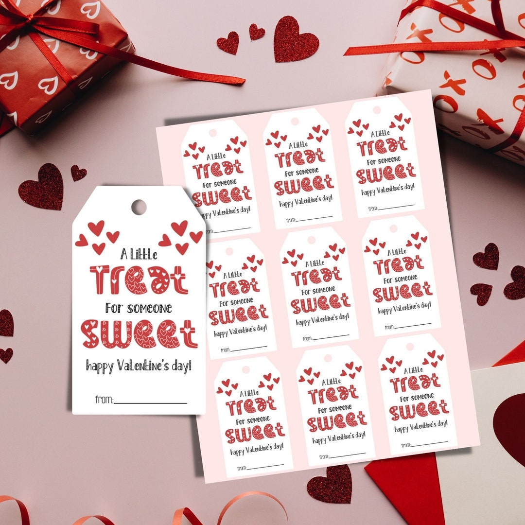 Editable Valentine's Day Gift Tags, Valentines Label, Instant Download ...