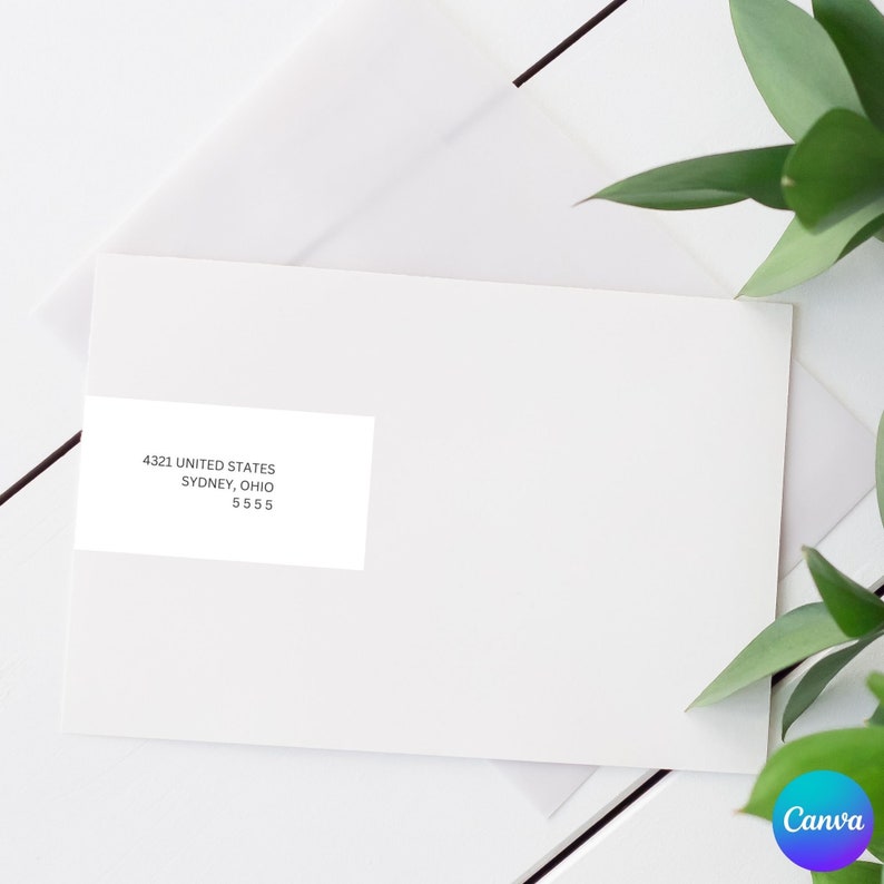 Editable Address Label Template, Handwritten Style Envelope Address ...