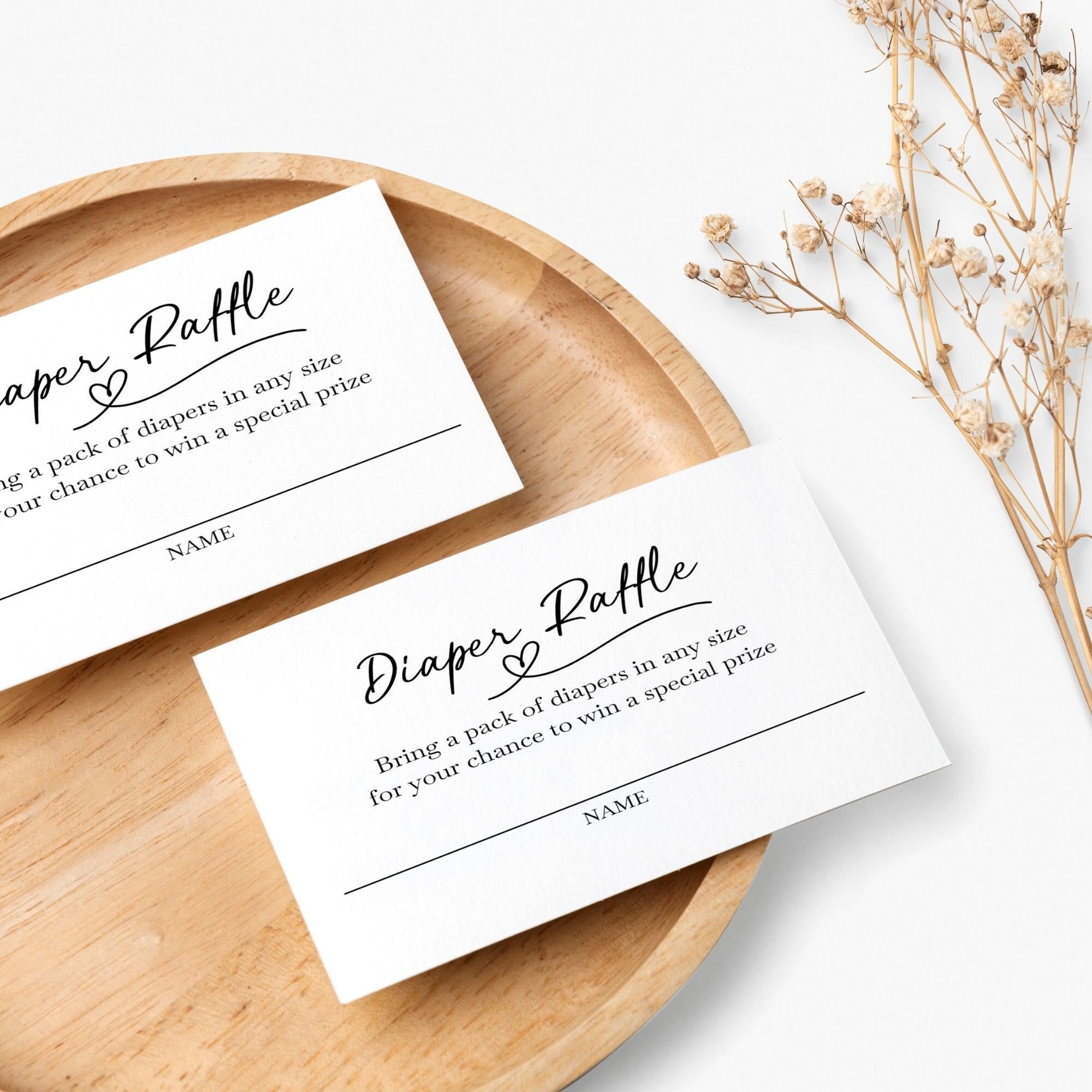 Editable Diaper Raffle Template, Printable Baby Shower Ticket, Custom ...