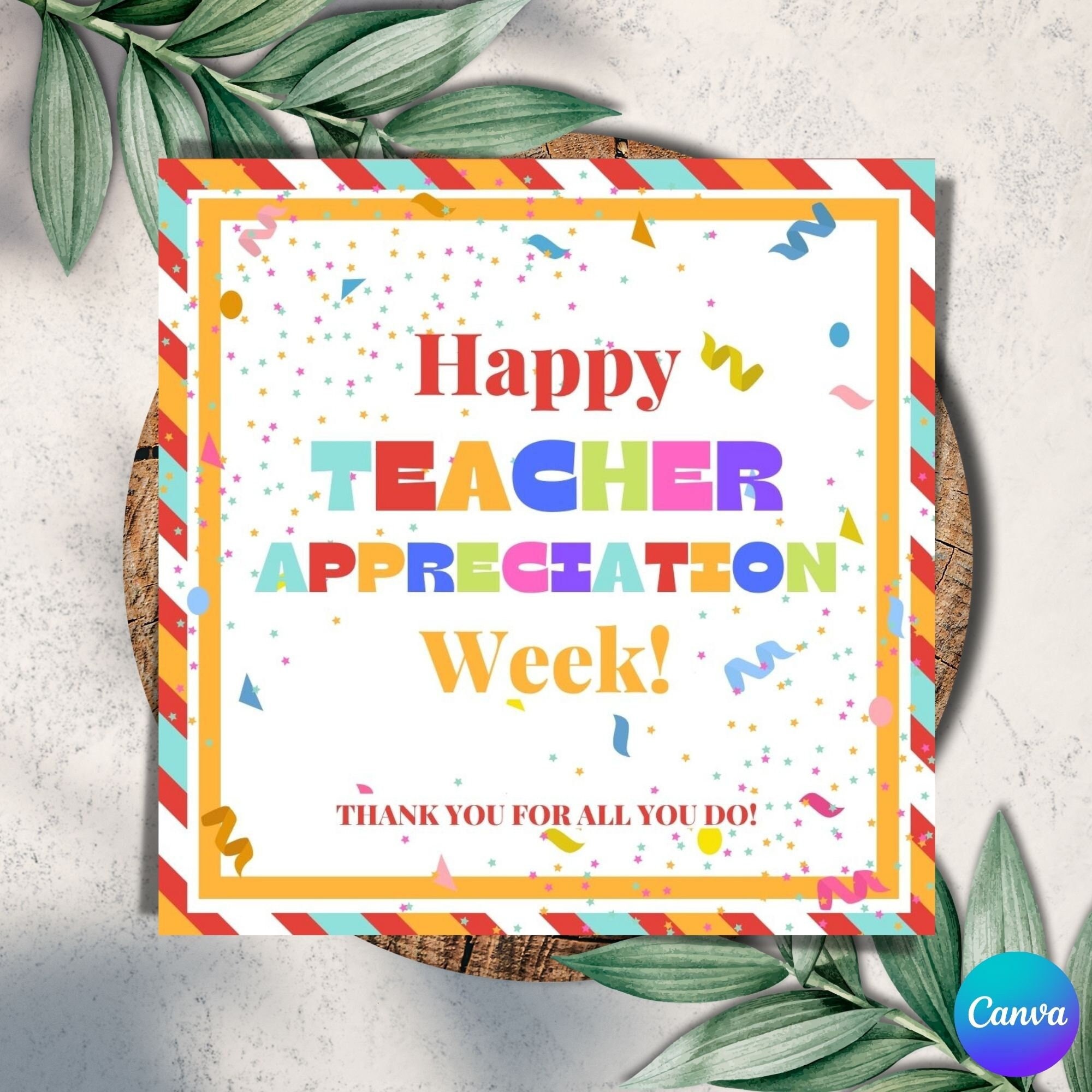 Printable Teacher Appreciation Gift Tag, Teacher Staff Appreciation ...