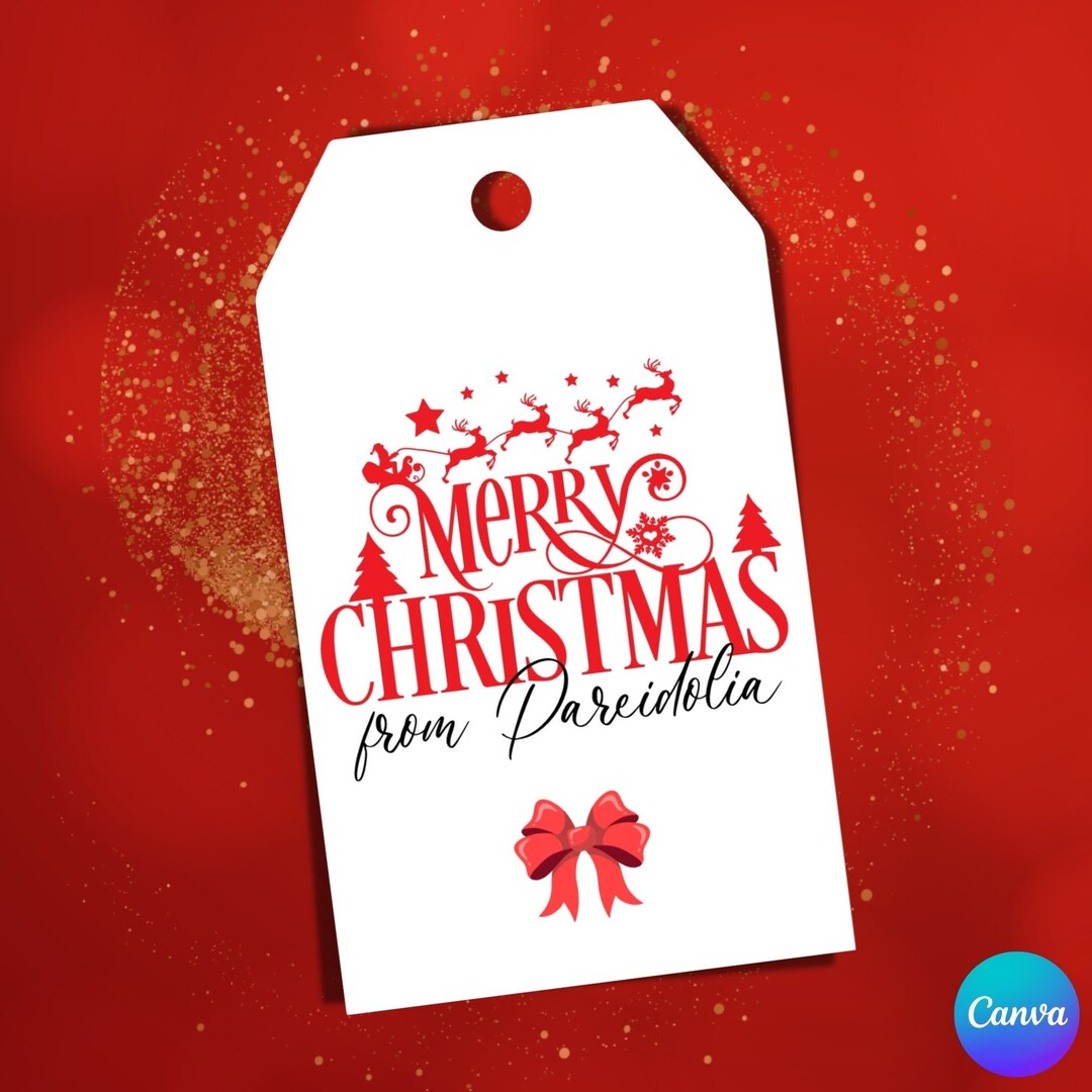 Editable Christmas Gift Tags, Christmas Favor Tags, Holiday Gift Tags ...