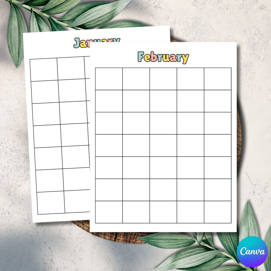Editable Fillable Calendar Template, Printable 2023 Calendar, Custom ...