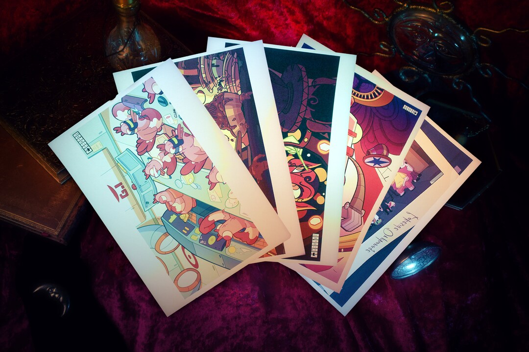 Cyaboron Art Prints Robot Chicken, Demon, Lab Chickens, Orphanage Group ...