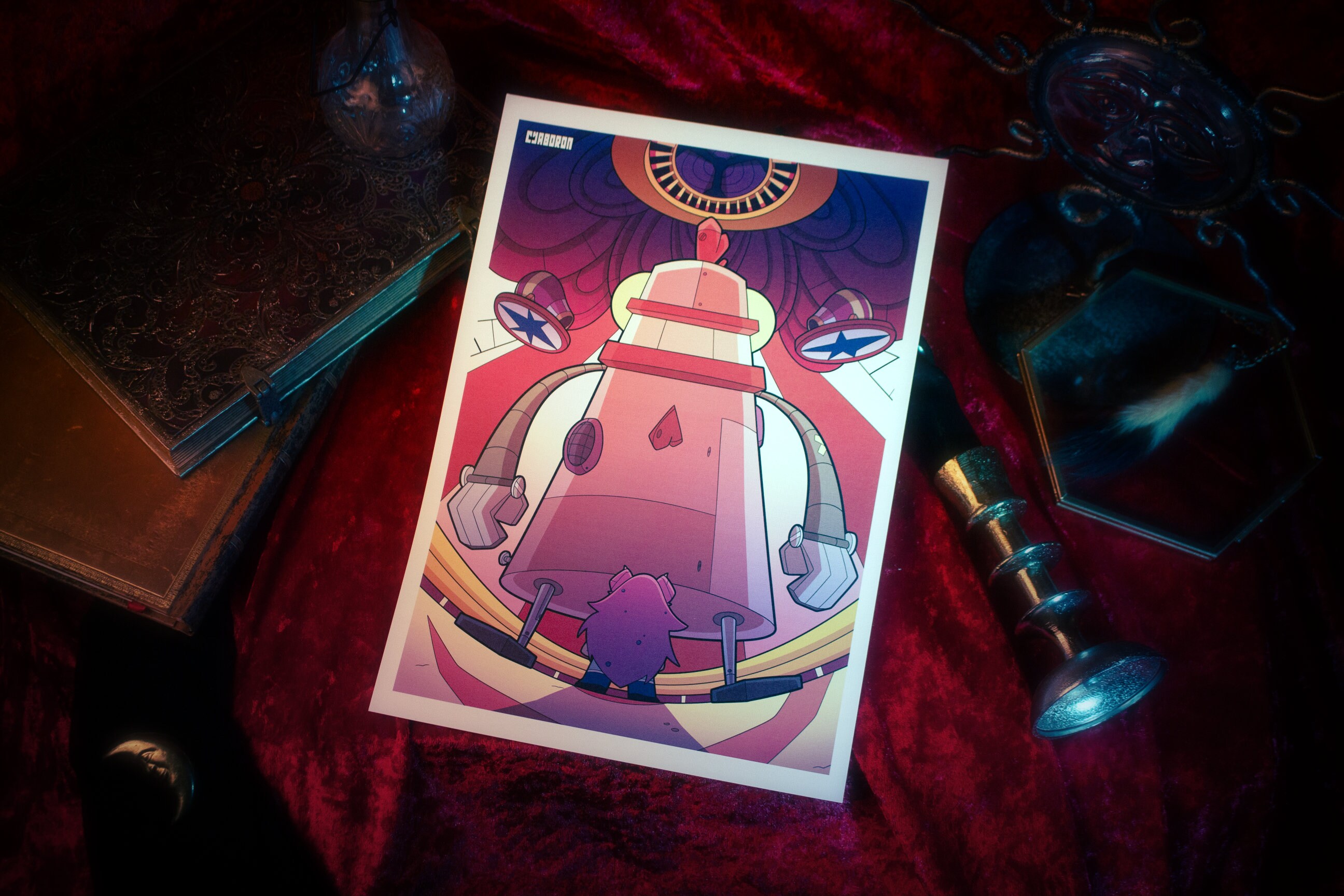 Cyaboron Art Prints Robot Chicken, Demon, Lab Chickens, Orphanage Group ...