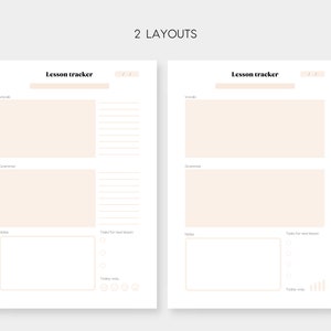 Lesson Trackers for Language Learning - Etsy