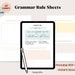 Grammar Rule Sheets for Language Learning - Etsy