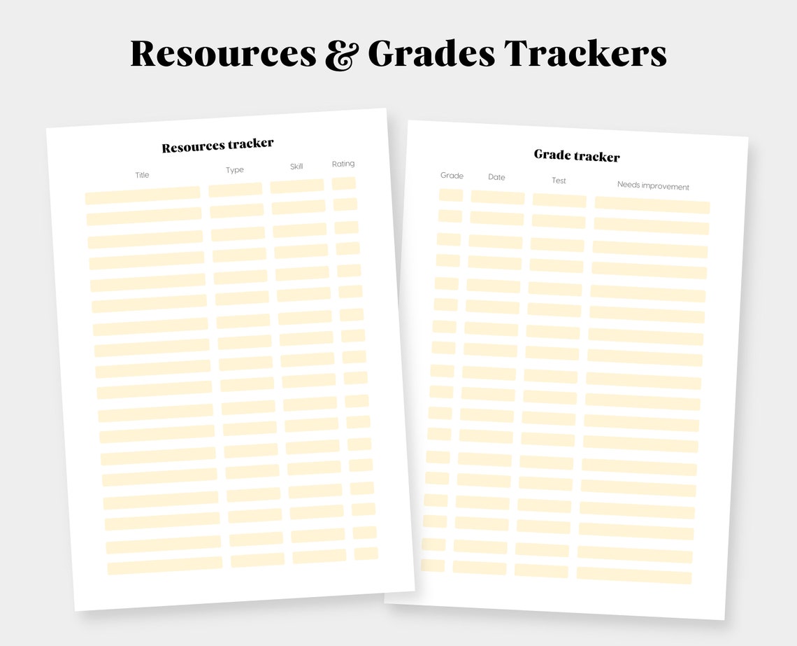 Language Study Planner PDF Printable Notebook Tracker | Etsy
