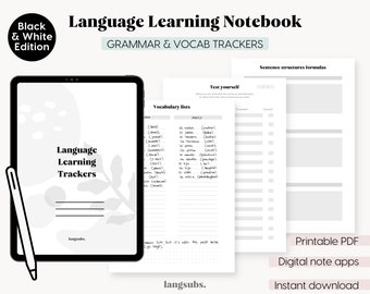 Grammar Notebook Language Learning Printables PDF Notebook - Etsy