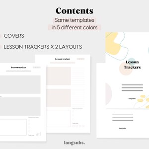 Lesson Trackers for Language Learning - Etsy