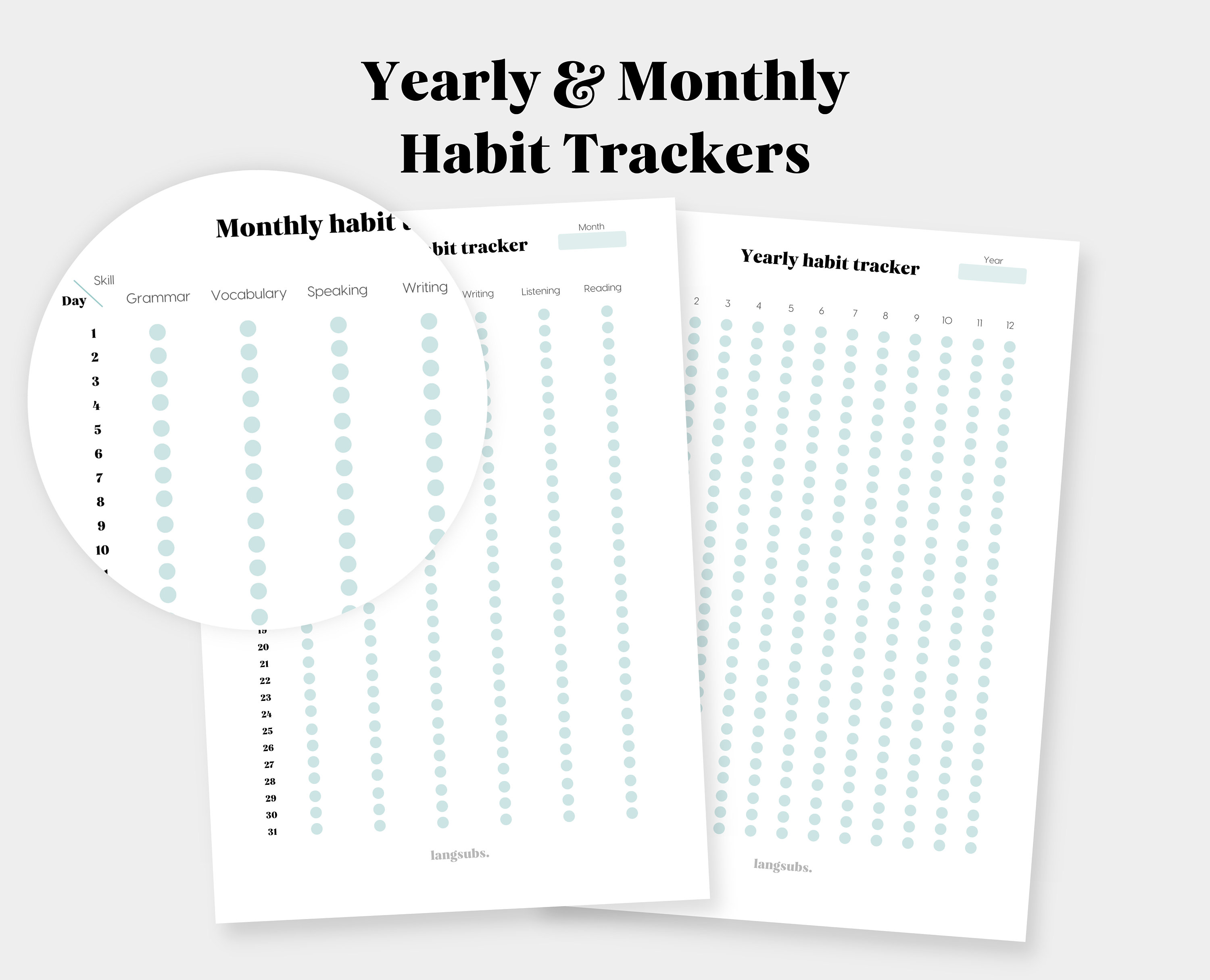 Language Study Planner - PDF Printable Notebook Tracker - Etsy