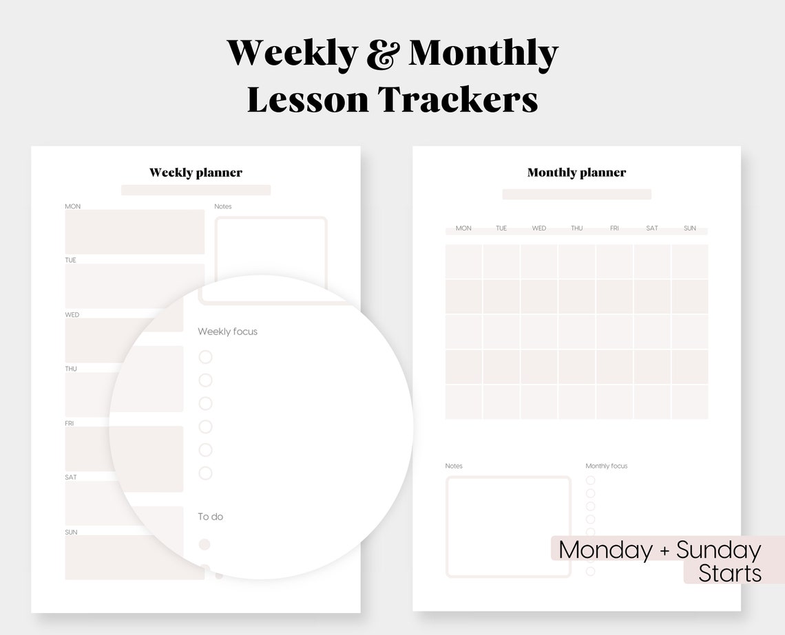 Language Study Planner PDF Printable Notebook Tracker | Etsy