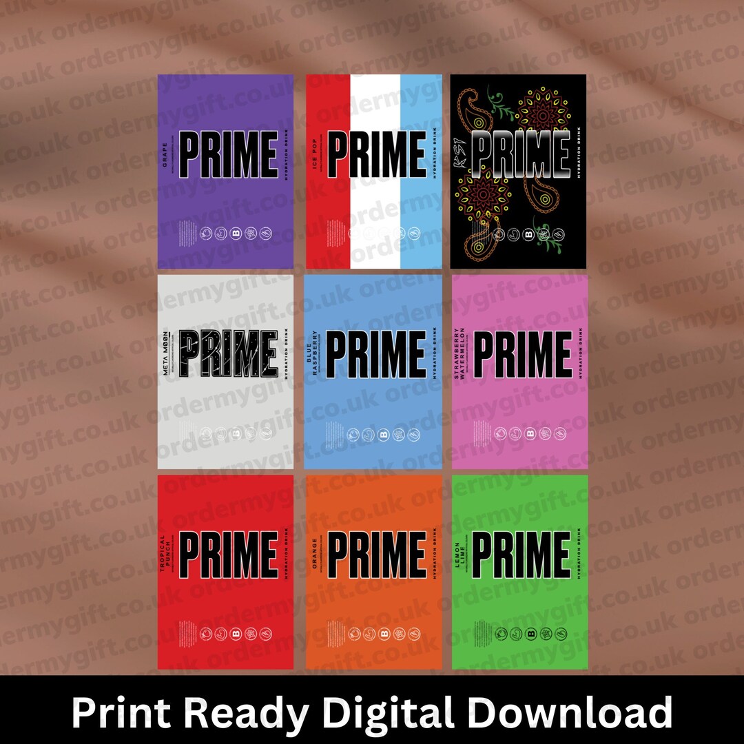 9 X Prime Inspired Chocolate Wrappers Joke Funny Gift Birthday - Etsy