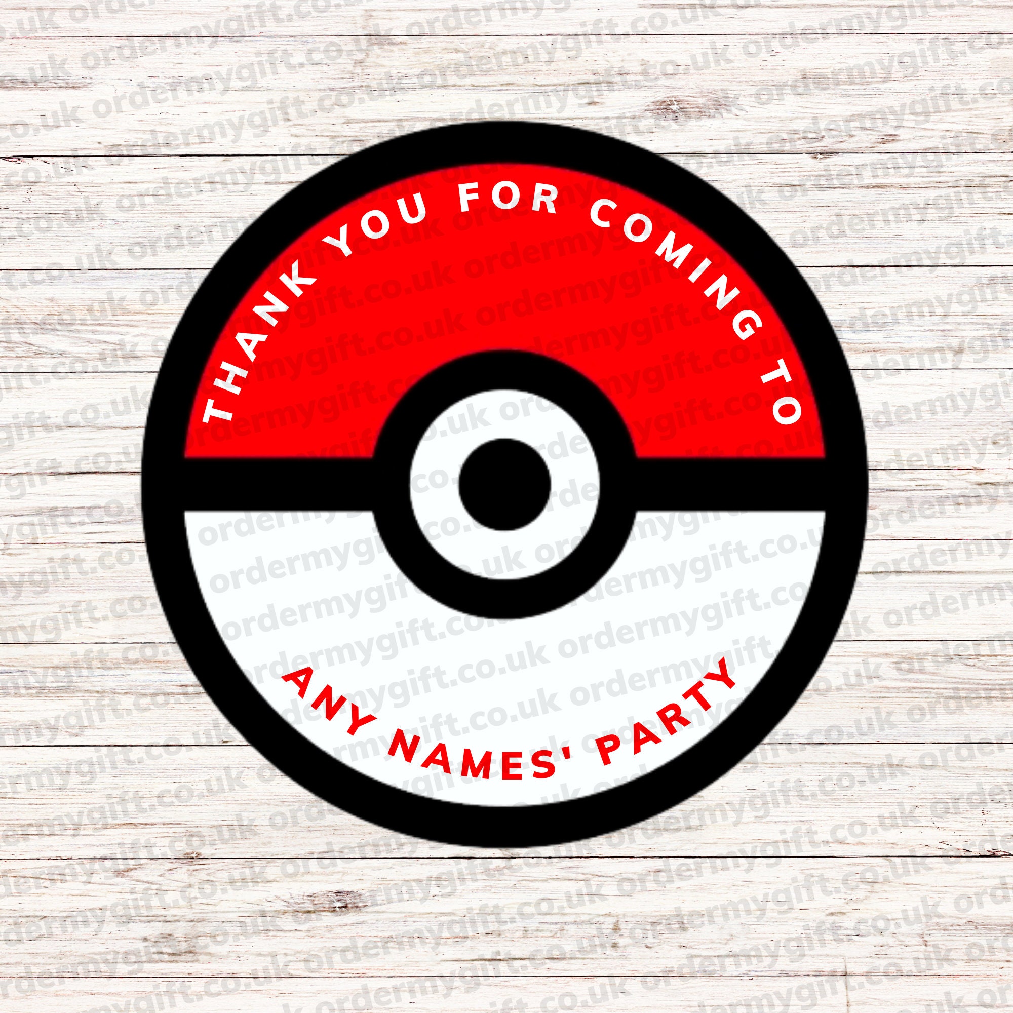 24 X Pokemon Pokeball Inspired Party Stickers Labels for Sweet Cones ...