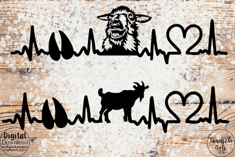 Goat Heartbeat SVG Bundle Clapping Hands Farm Animals Cut File - Etsy