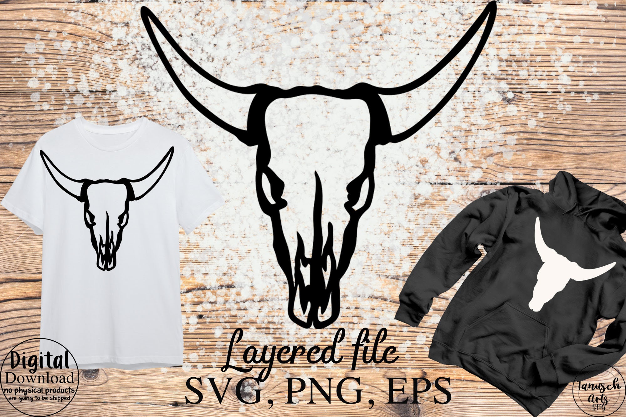 Art & Collectibles Digital Drawing & Illustration Cow Skull SVG Bull ...
