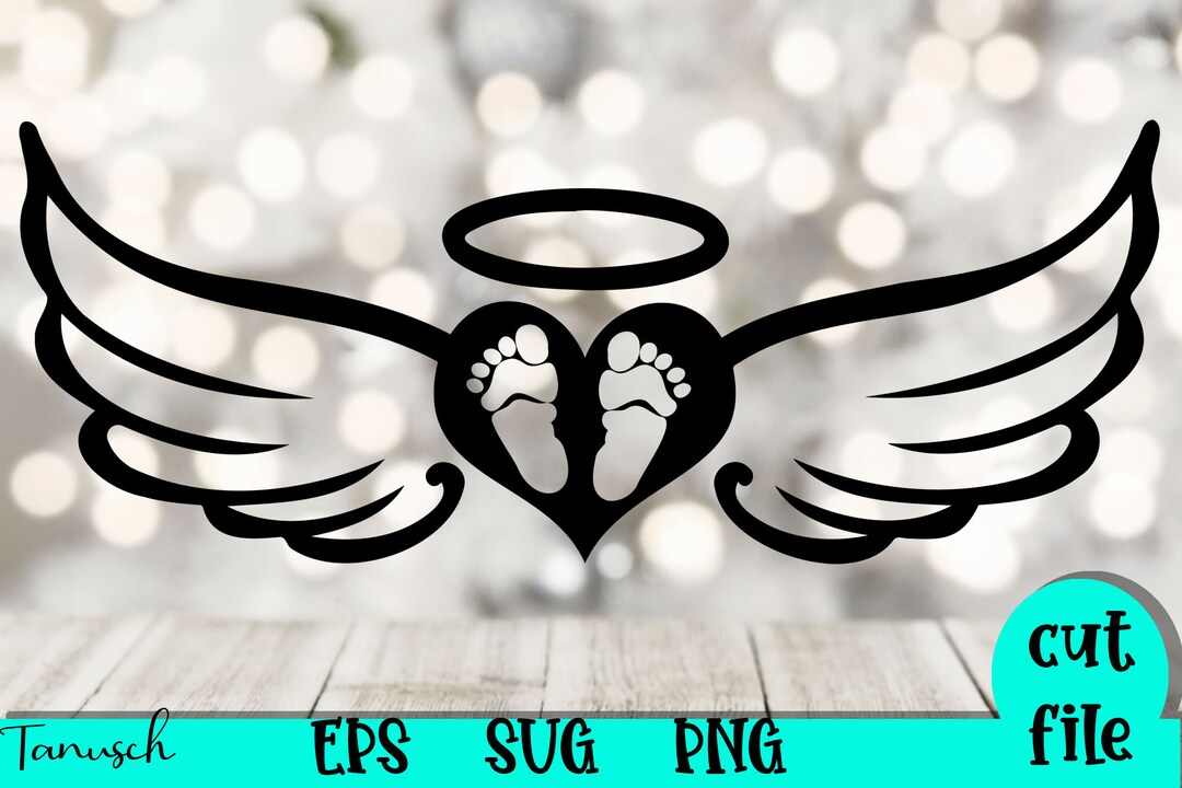 Angel Wings Child Loss SVG Memorial in Loving Memory Cut Files for Cricut / Digital Download ...